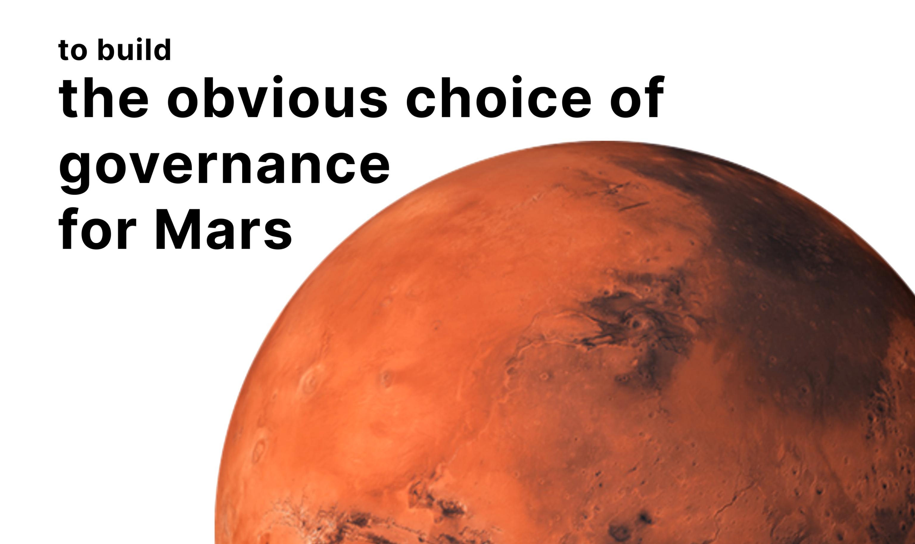 Network Goods Institute - Building Governance for Mars